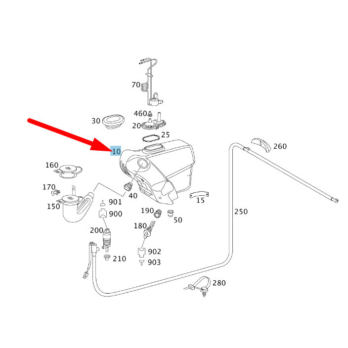 MERCEDES-BENZ SLK R171 Window Washer Tank A1718690420 NEW GENUINE on OnBuy