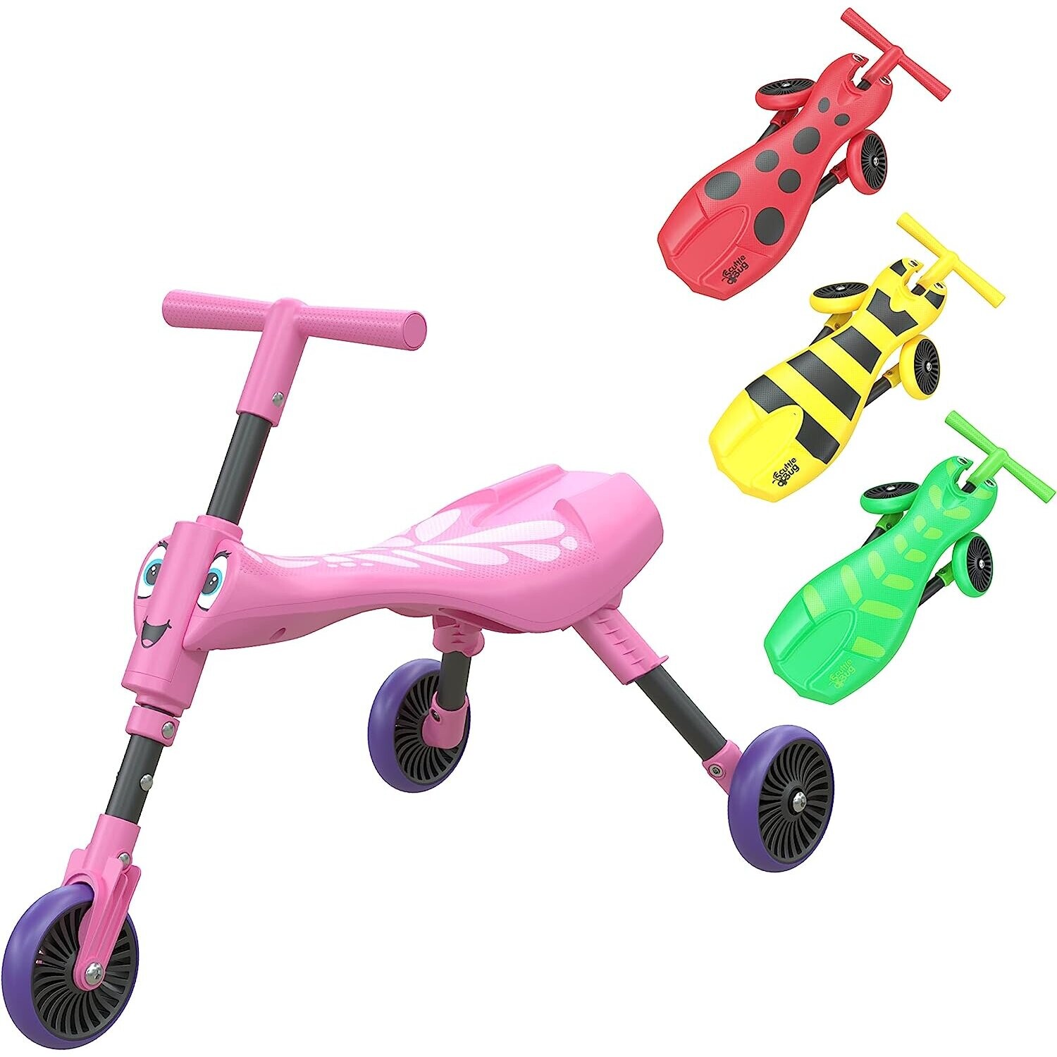 Scuttlebug 3-Wheel Foldable Ride-On Tricycle for 1+ Year Old Boys and ...