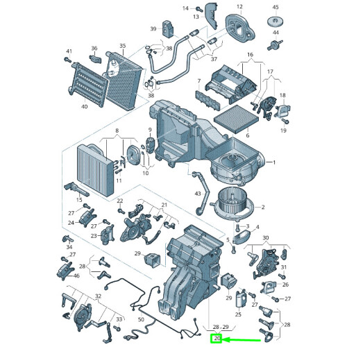 VOLKSWAGEN TIGUAN AD MK2 Air Distribution Housing LHD 5QH820353B NEW ...