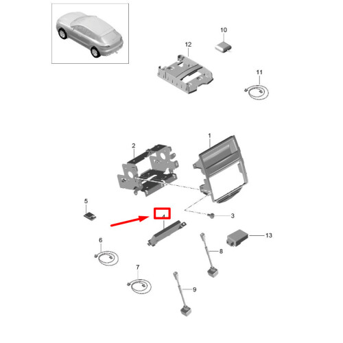 PORSCHE MACAN 95B Antenna Amplifier 95B035225C 95B.035.225.C NEW ...