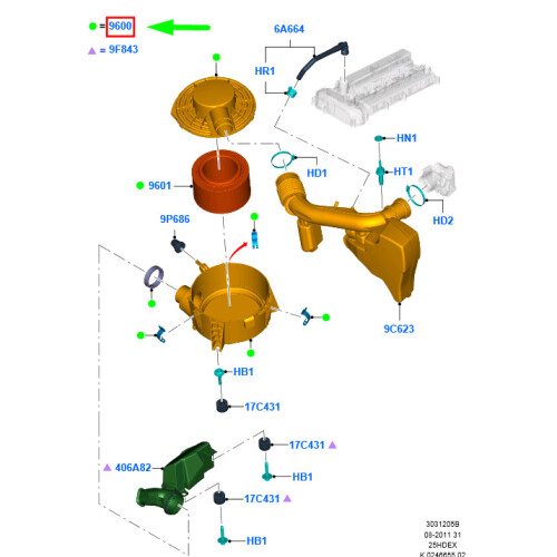 FORD RANGER T6 MK1 Air Cleaner Assy AB39-9600-BJ 1939569 NEW GENUINE on ...