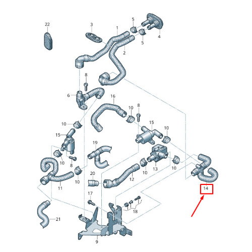 AUDI A6 C7 Engine Coolant Hose 4G0819350J NEW GENUINE on OnBuy