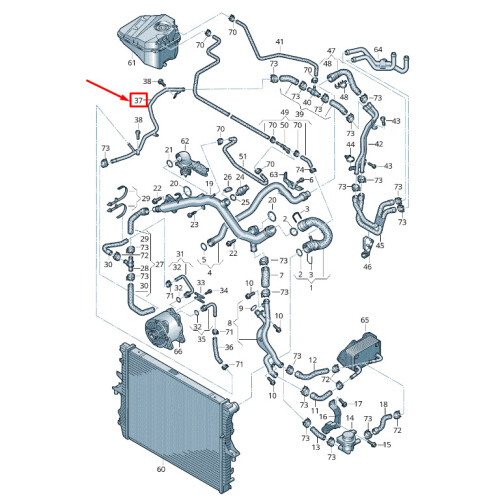 AUDI Q7 4L Right Outer Engine Coolant Pipe 7L8121065AC NEW GENUINE on OnBuy