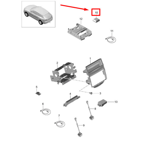PORSCHE MACAN 95B Dsrc Antenna 5C5919853 5C5.919.853 NEW GENUINE on OnBuy