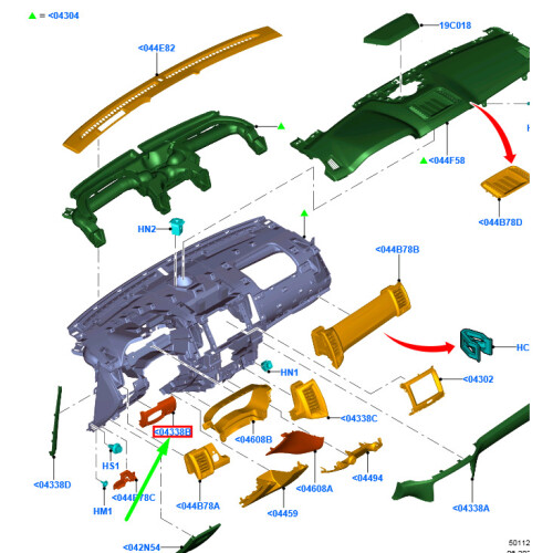 FORD RANGER T6 MK1 Instrument Lower Panel Assy RHD 1929444 NEW GENUINE ...