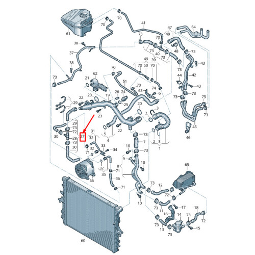 AUDI Q7 4L Engine Coolant Hose 7P0121156L NEW GENUINE on OnBuy
