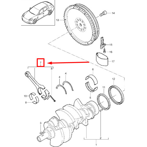 PORSCHE MACAN 95B Engine Connecting Rod 946.103.019.36 94610301936 NEW ...