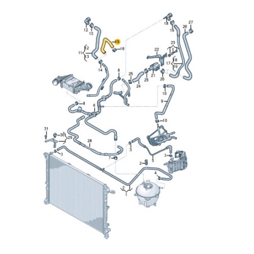 VOLKSWAGEN CRAFTER SZ Coolant Hose 2N0121073L NEW GENUINE on OnBuy