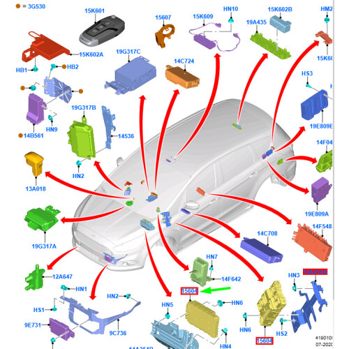 FORD GALAXY MK3 CD390 Smart Junction Box System Control Unit 1944120 ...