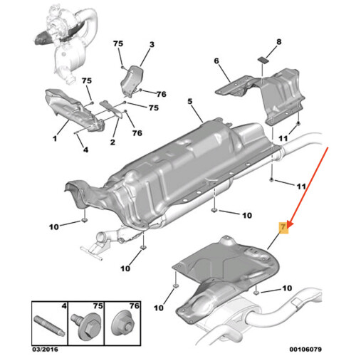 PEUGEOT 3008 Exhaust System Heat Shield 9819372580 NEW GENUINE on OnBuy