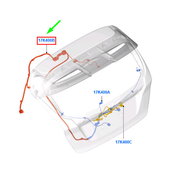 FORD FIESTA MK7 Tailgate Boot Wiring Assy C1BT-14B562-ABG 2008904 NEW ...