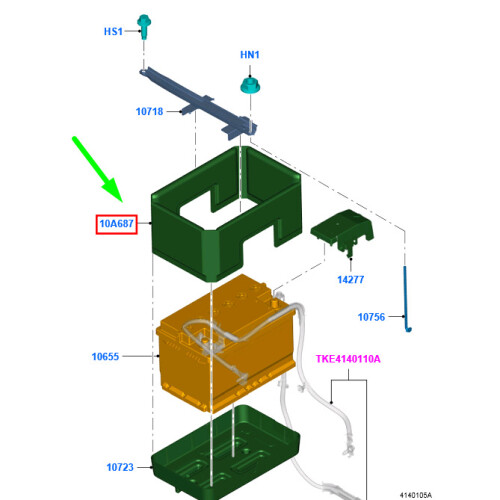 FORD RANGER T6 MK1 Battery Cover 5281023 AB39-10A687-AC NEW GENUINE on ...