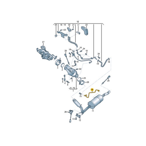 VW TRANSPORTER T6 Catalytic Converter Connecting Pipe 7E0131582E NEW ...