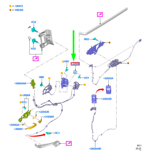 FORD TRANSIT MK4 Sliding Door Locking Mechanism Striker 2501421 NEW ...