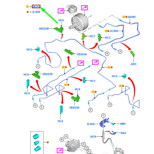 FORD TRANSIT MK4 Front Brake By The Running Metre Pipe 5007396 NEW ...