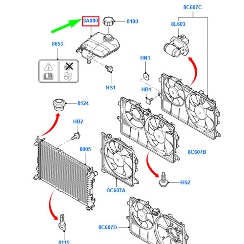 FORD TRANSIT CONNECT MK1 Radiator Overflow Tank 4967753 NEW GENUINE on ...