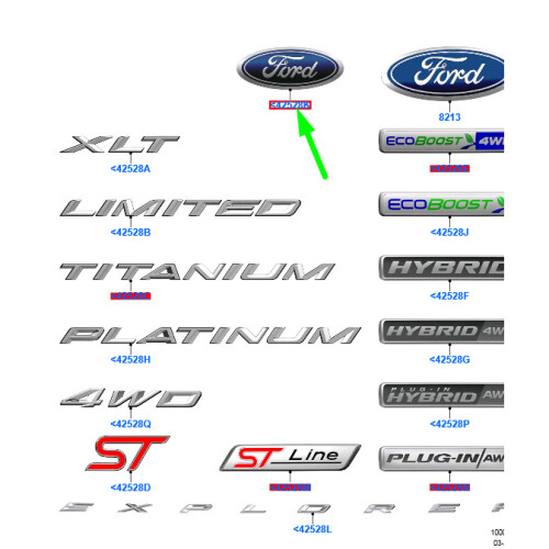 FORD EXPLORER MK6 U625 Liftgate Oval Ford Name Plate Badge 2359949 NEW ...