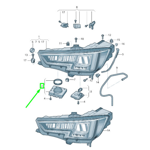 VOLKSWAGEN TIGUAN AD MK2 Front Headlight Power Module 7PP941572ABZ00 ...