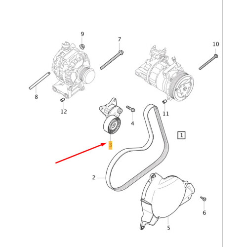 VOLVO XC40 Auxiliary Aggregate Suspension Belt Tensioner 31401158 NEW ...