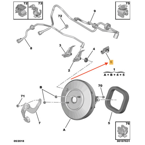 PEUGEOT 2008 Brake Pressure Sensor 9677783780 NEW GENUNINE on OnBuy