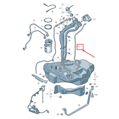 VW GOLF PLUS 52 Fuel Tank Breather Line 1K0201993AF NEW GENUINE on OnBuy