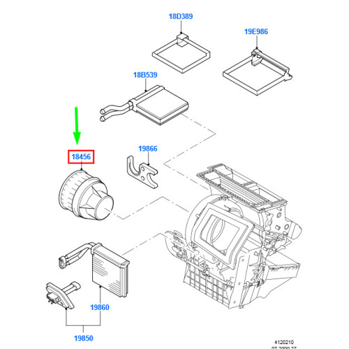 FORD MONDEO MK4 Heater Blower Fan RHD 1548221 7G9T-18456-DA NEW GENUINE ...
