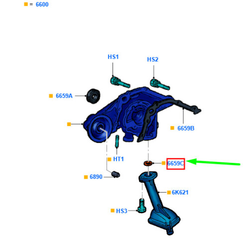 FORD KA MK2 Oil Inlet Pump Tube Gasket 1535554 9S51-6659-AA NEW GENUINE ...