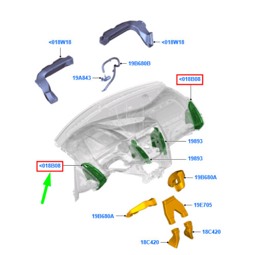 FORD FOCUS MK3 C346 Dashboard Left Vent Air Louvre Assy RHD 1795907 NEW ...