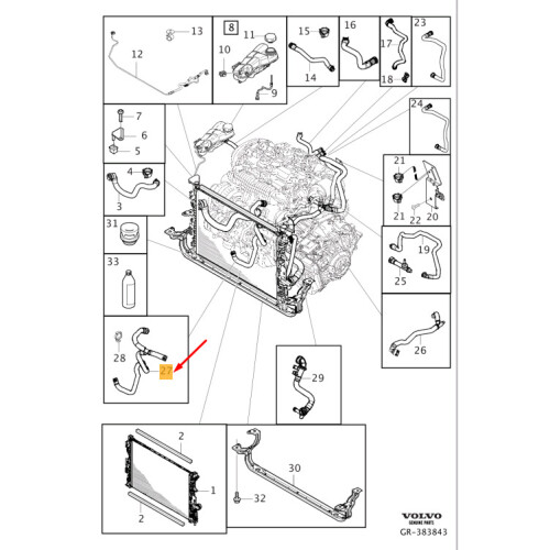 VOLVO V40 Radiator Coolant Hose Pipe 31368076 NEW GENUINE on OnBuy