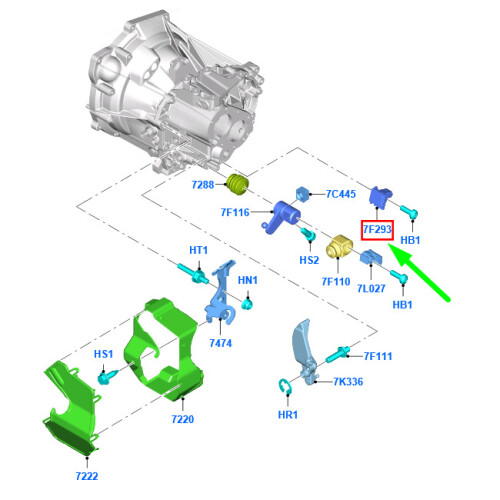 FORD FOCUS MK3 C346 Mlps Man. Lever Position Sensor Assy 1804218 NEW ...