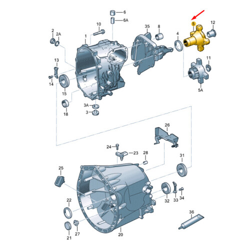 Volkswagen CRAFTER 2E Gearbox Housing Flange 0CB409283A NEW GENUINE on ...