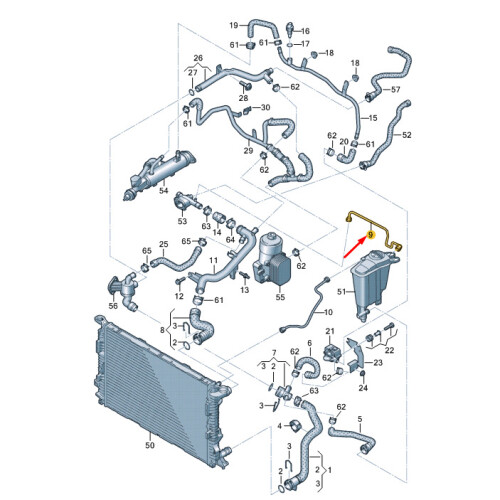 AUDI Q5 8R Rear Coolant Hose 8R0121081AD NEW GENUINE on OnBuy