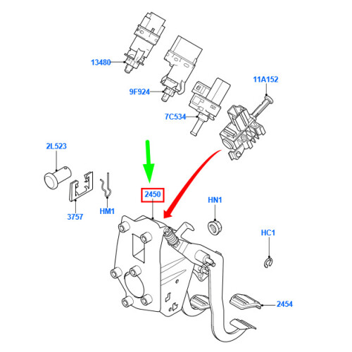 FORD TRANSIT MK3 Brake Pedal Assembly RHD 4900129 8C16-2450-BC NEW ...