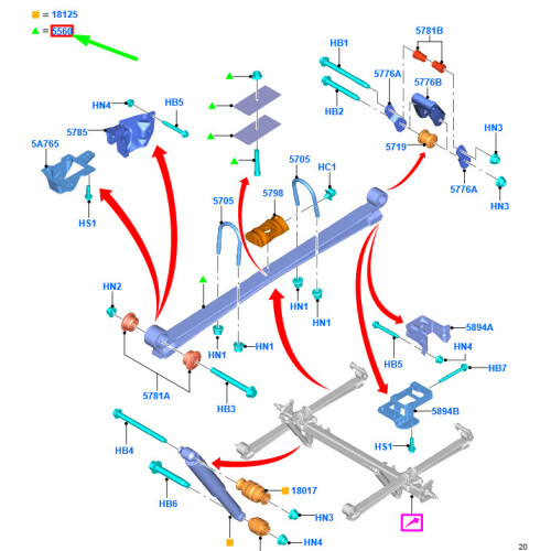 FORD TRANSIT MK4 Rear Leaf Spring KK31-5560-AA 2360769 NEW GENUINE on OnBuy