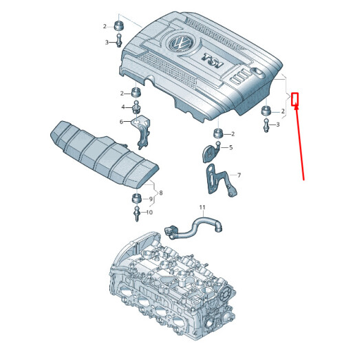 VOLKSWAGEN GOLF 5G MK7 Engine Cover 06K103925BQ NEW GENUINE on OnBuy
