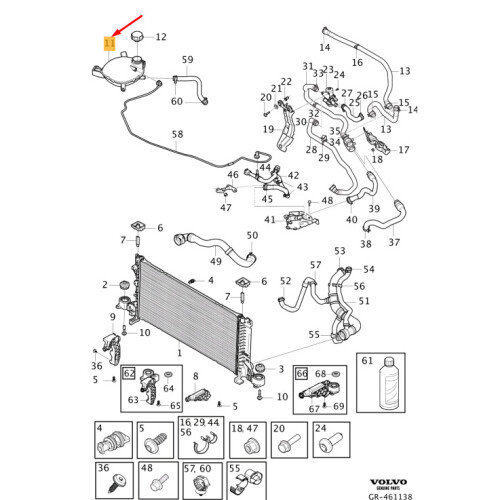 VOLVO XC40 Expansion Tank 32222220 NEW GENUINE on OnBuy