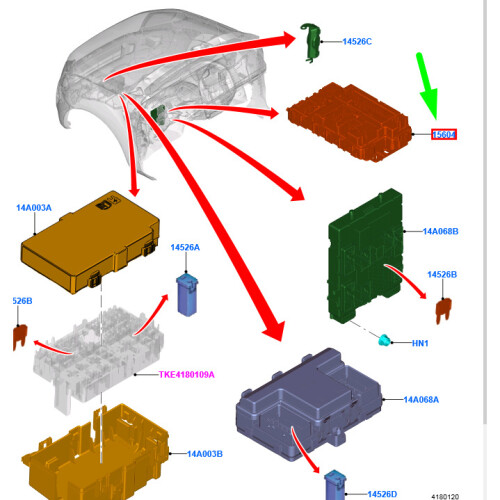 FORD RANGER T6 MK1 Alarm/Keyless Lock System Kit 2047470 NEW GENUINE on ...