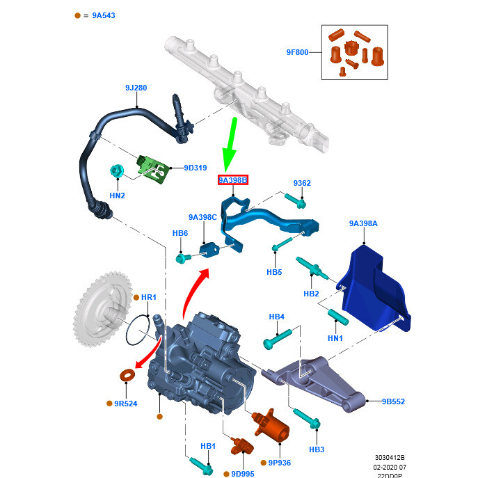 FORD RANGER T6 MK1 Fuel Injection Pump Bracket 1948682 NEW GENUINE on OnBuy