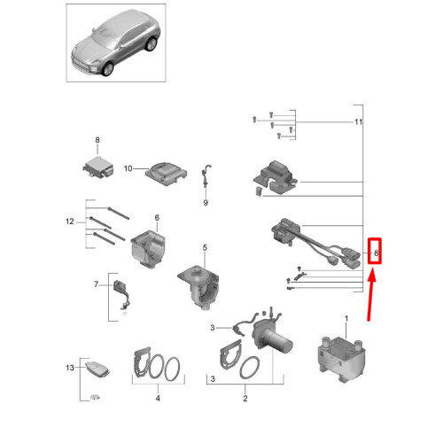 PORSCHE MACAN 95B Electronic Control Module 95B.298.972.A 95B298972A ...