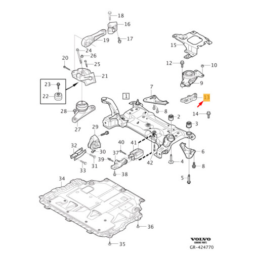 VOLVO V40 Gearbox Mount Attachment 31430271 NEW GENUINE on OnBuy