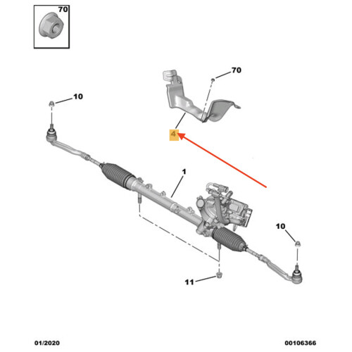 PEUGEOT 3008 Steering Rack Heat Shield LHD 9822389580 NEW GENUINE on OnBuy