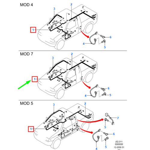 FORD RANGER MK2 Rear Wiring Assy RHD 6M34-14A005-AFB 4958098 NEW ...