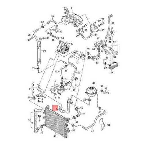 VOLKSWAGEN TRANSPORTER T6 Coolant Hose 7E0122447B NEW GENUINE on OnBuy