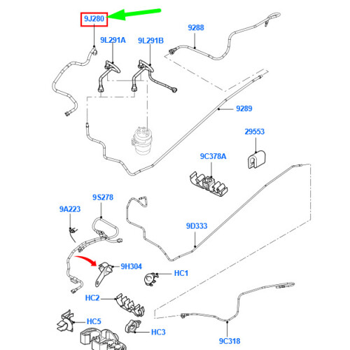 FORD TRANSIT CONNECT MK1 Fuel Pipe 7T16-9J280-AB 1437851 NEW GENUINE on ...