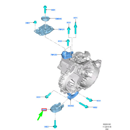 FORD FOCUS MK3 C346 Transmission Mounting Torque Restrictor 5165555 NEW ...