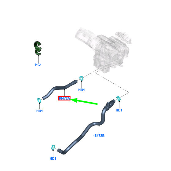 FORD KA MK2 Heater Inlet Hose 9S51-18K579-AA 1549752 NEW GENUINE on OnBuy
