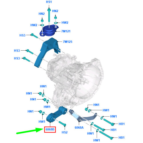 FORD KA MK2 Transmission Mounting Torque Restrictor 1583110 NEW GENUINE ...
