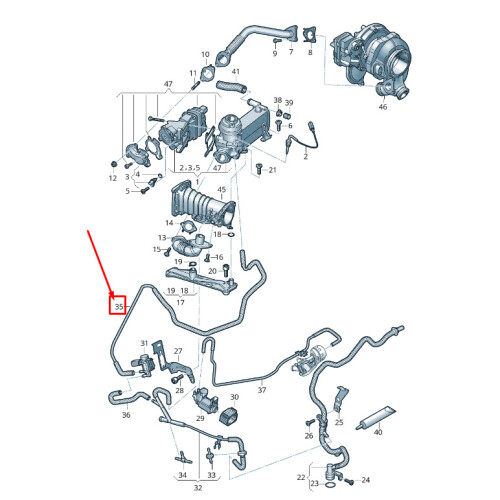 AUDI A6 C8 Exhaust Gas Turbocharger Vacuum Line 059131385AR NEW GENUINE on OnBuy