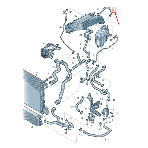 AUDI A4 Avant B9 Charge Air Cooler Breather Line 8W0121081CA NEW ...