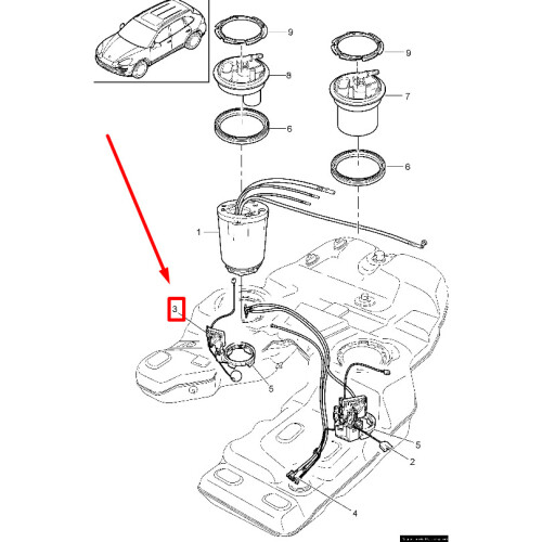 PORSCHE CAYENNE 92A Right Fuel Tank Sending Unit 95862083210 NEW ...